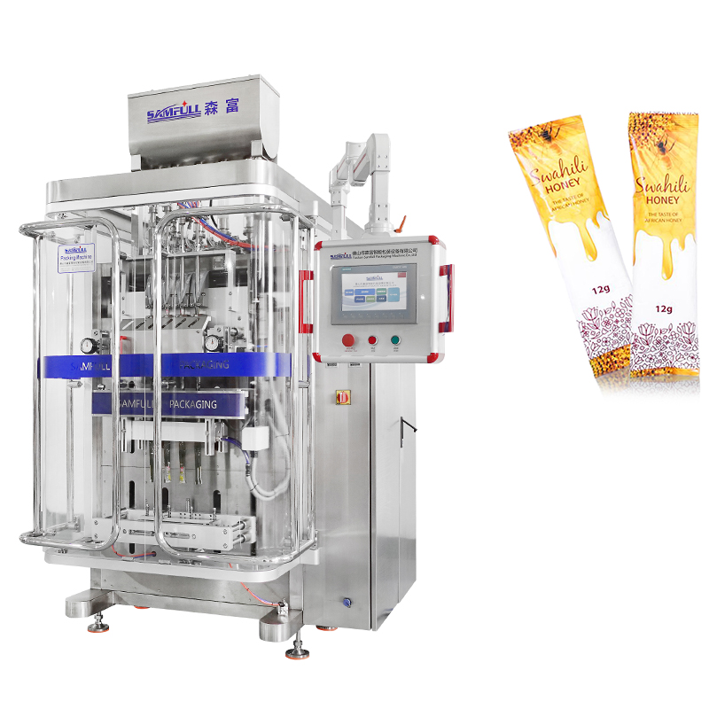 Multilane Honey Stick Packing Machine | Honey Sachet Packaging Machine ...